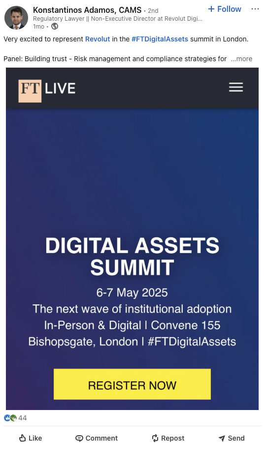 Digital Assets Summit - A Financial Times Live Event